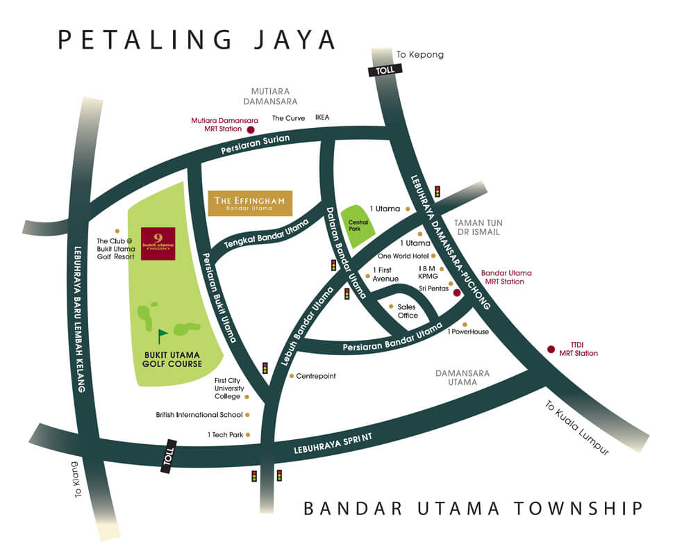 Location | The Effingham Bandar Utama